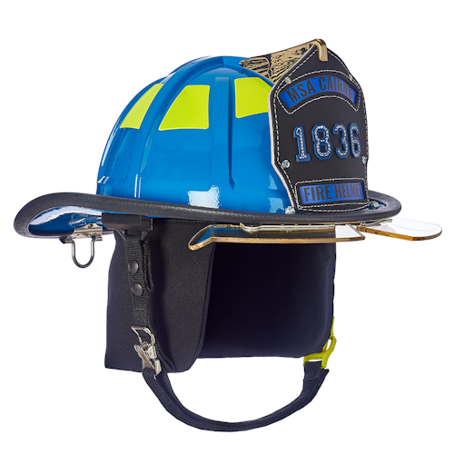 Cairns 1836 Painted Traditional Fire Helmet, Blue – Continental Fire ...